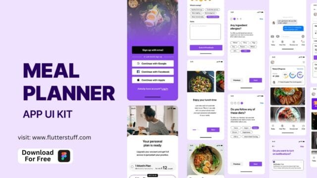 Free Meal Planner Mobile App UI Design In 2025 - Flutter Stuff