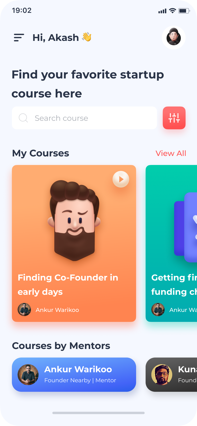 Free Startup Education UI Design Figma - Flutter Stuff